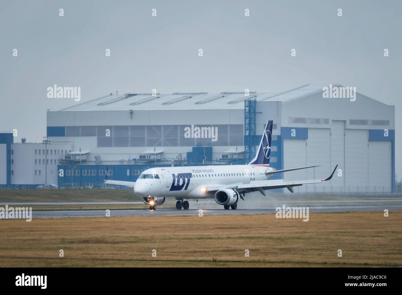 Air plane in National Airport Minsk, Belarus Stock Photo - Alamy