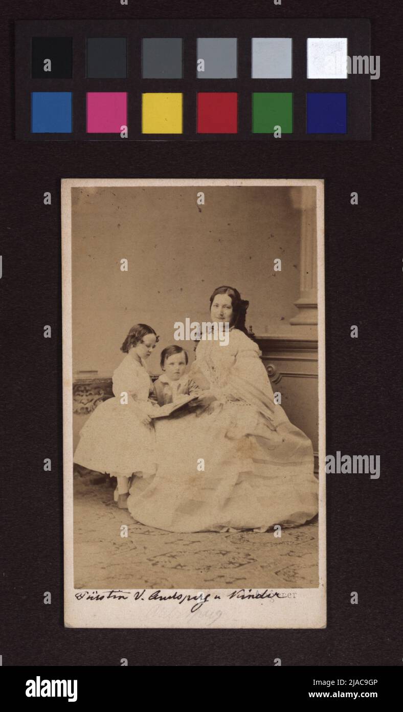 Princess Wilhelmine Auersperg with children. Ludwig Angerer (1827-1879 ...