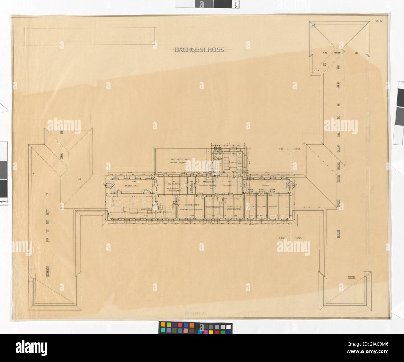 Lupus healing, floor plan. Otto Wagner (1841-1918), artist Stock Photo ...