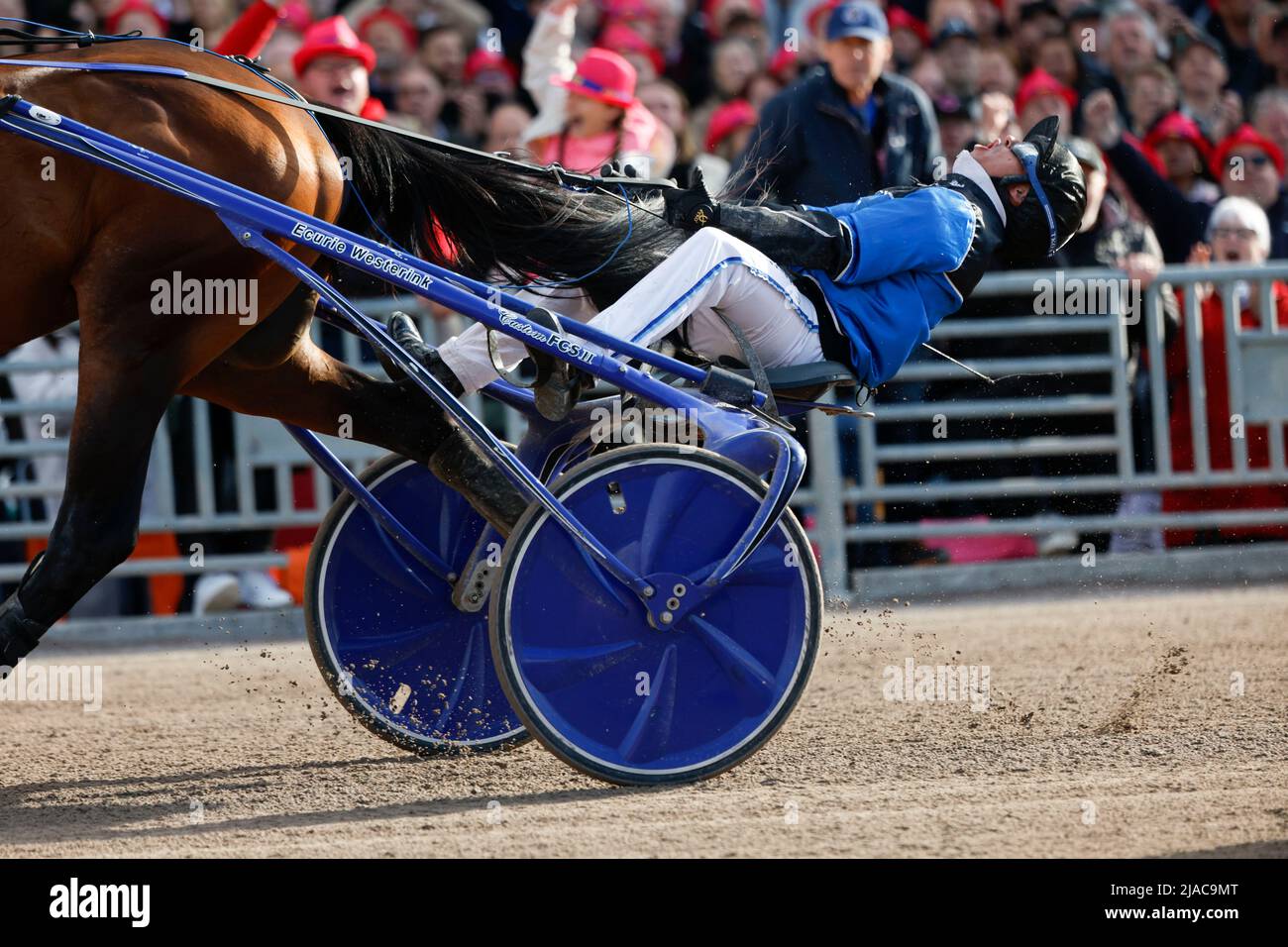 STOCKHOLM 20220529 The French horse Etonnant with driver Anthony ...