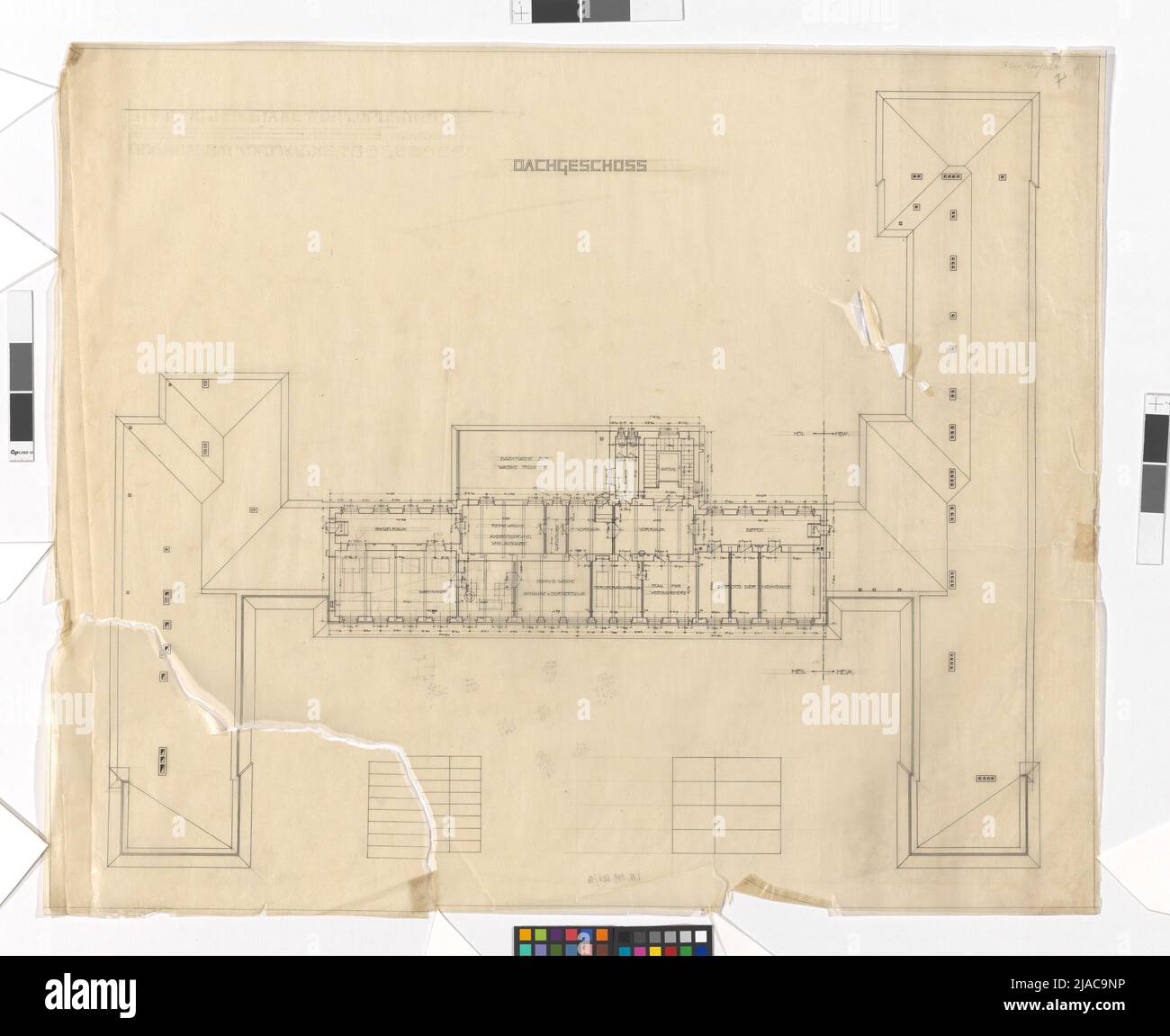 Lupus healing, floor plan. Otto Wagner (1841-1918), artist Stock Photo ...