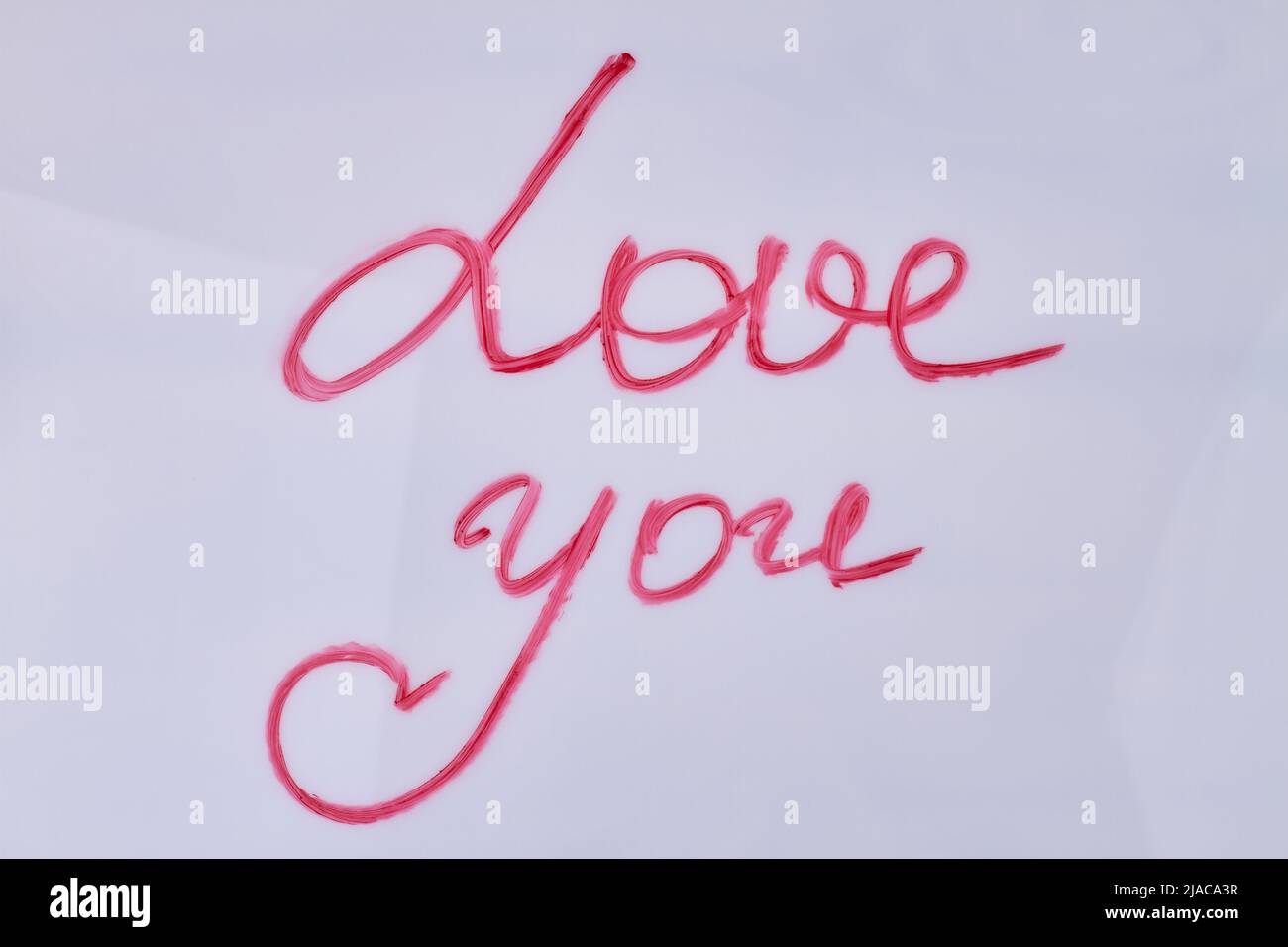 Love you hand-written iscription isolated on white background. Creative ...