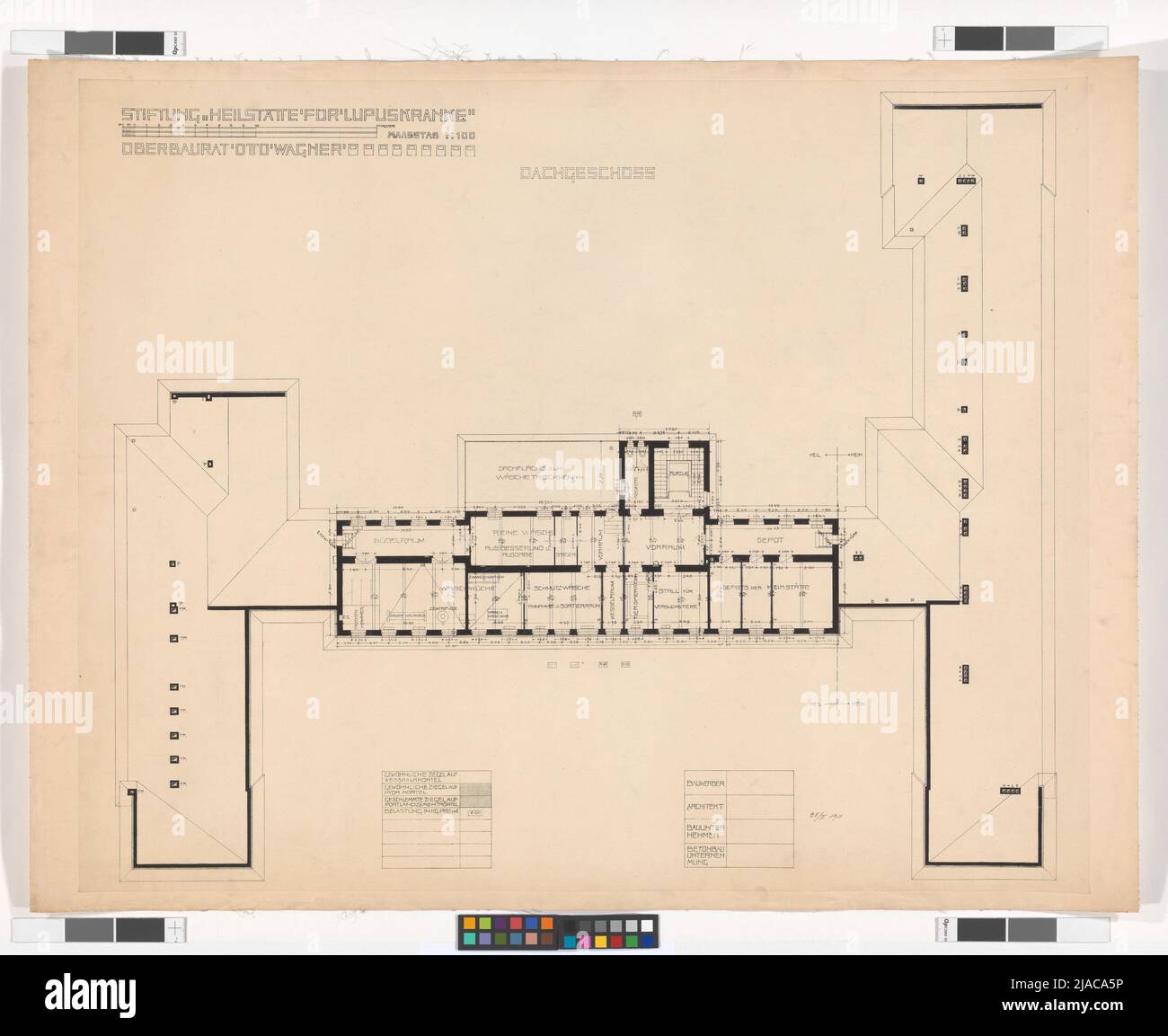 Lupus healing, floor plan. Otto Wagner (1841-1918), artist Stock Photo ...