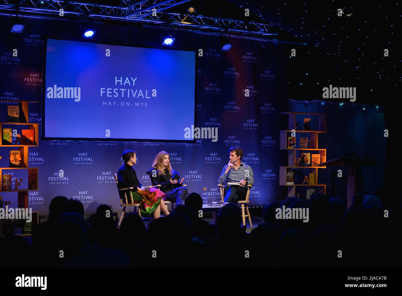 Hay-on-Wye, Wales, UK. 29th May, 2022. Vicky Spratt and Hilary Cottam ...