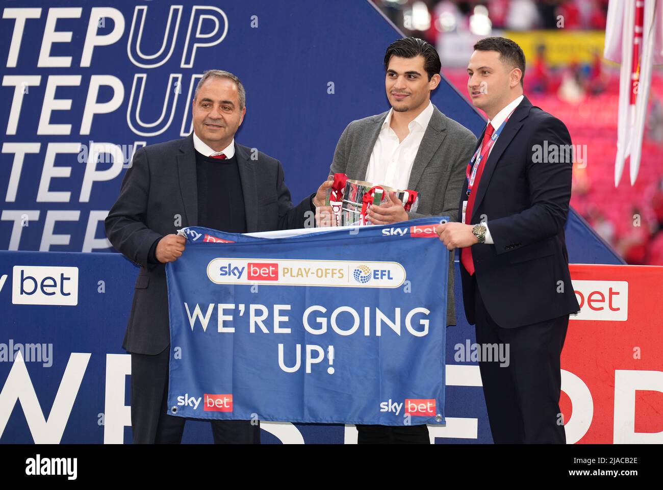 Nottingham Forest director of football Kyriakos Dourekas (left ...