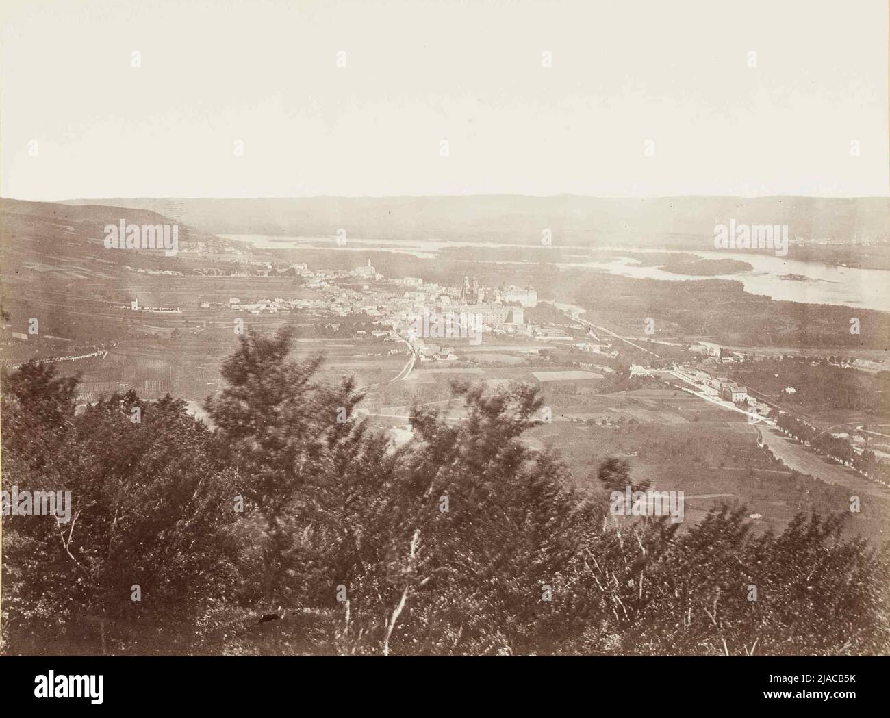 Oestr. Bergbahn-Gesellschaft. / Wire cable car on the Kahlenberg ...