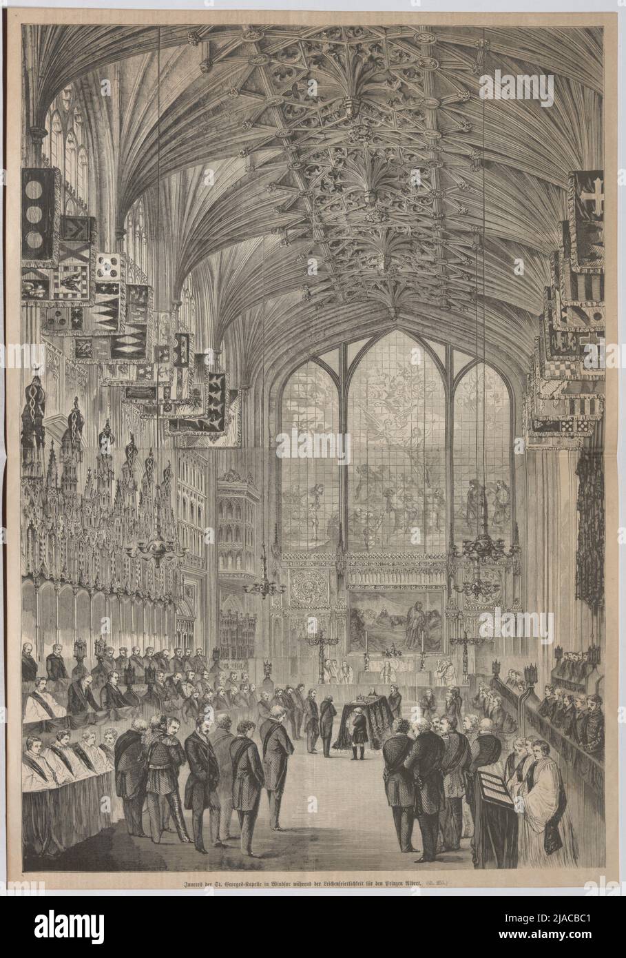 Inside the St. Georges chapel in Windsor during the corpse celebration ...