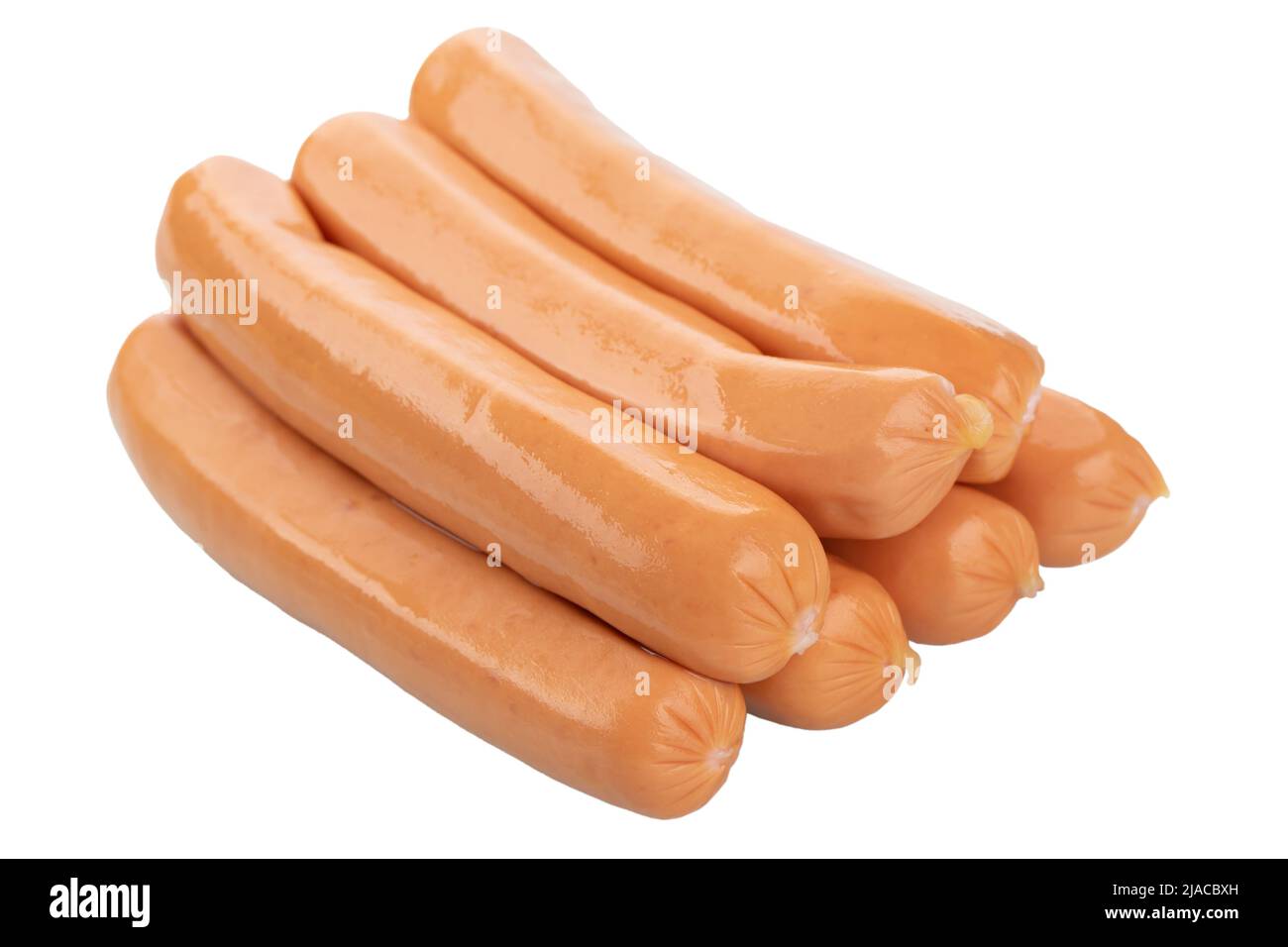 Fresh sausages, isolated on white background. File contains clipping ...