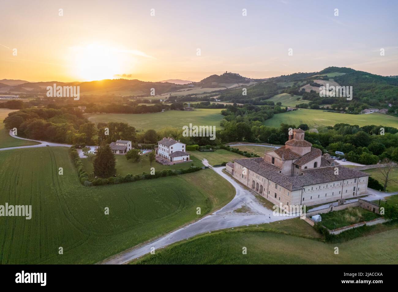 Aerial view of Marche region in Italy Stock Photo - Alamy