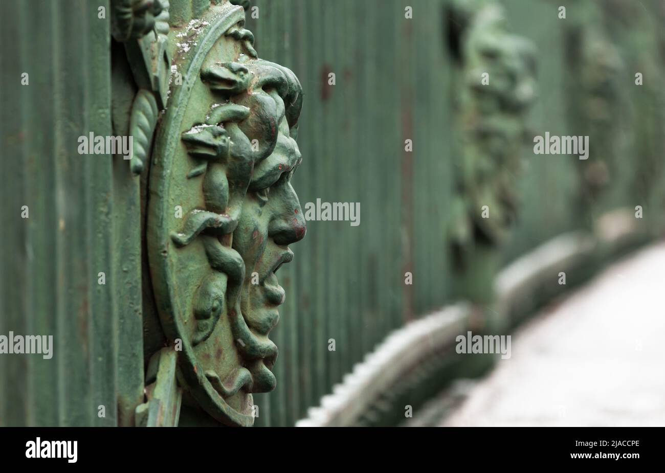 Decorative fence of the Summer Garden, built in 1825, St.Petersburg ...