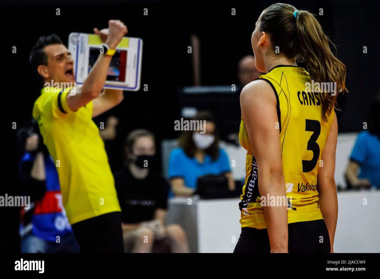 05-04-2022 Istanbul-Turkey: Vakıfbank Sultans League Match, Team Coach ...