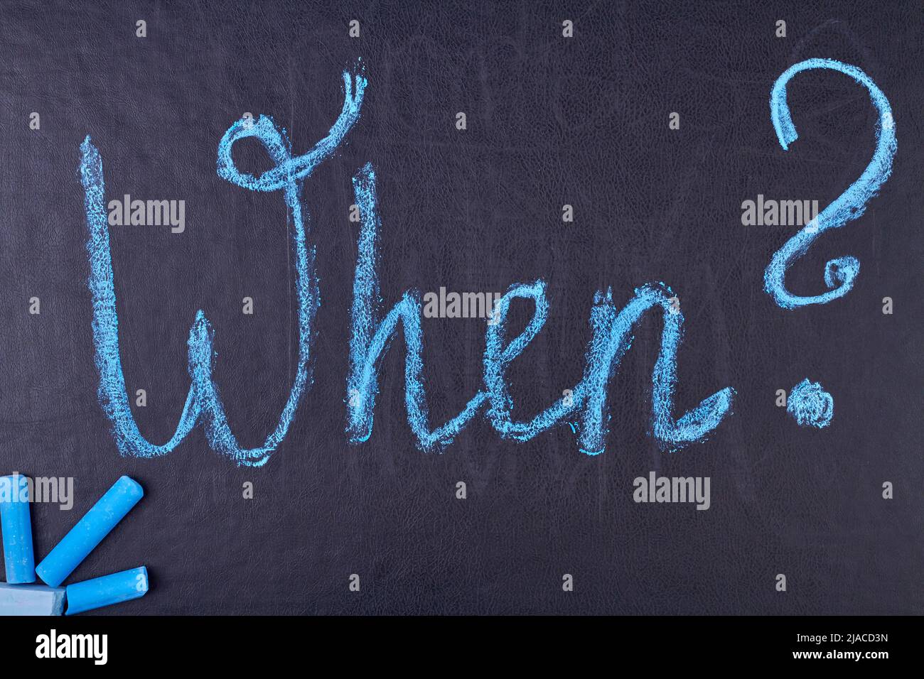 Question When written with blue chalk on black chalkboard. Query and ...