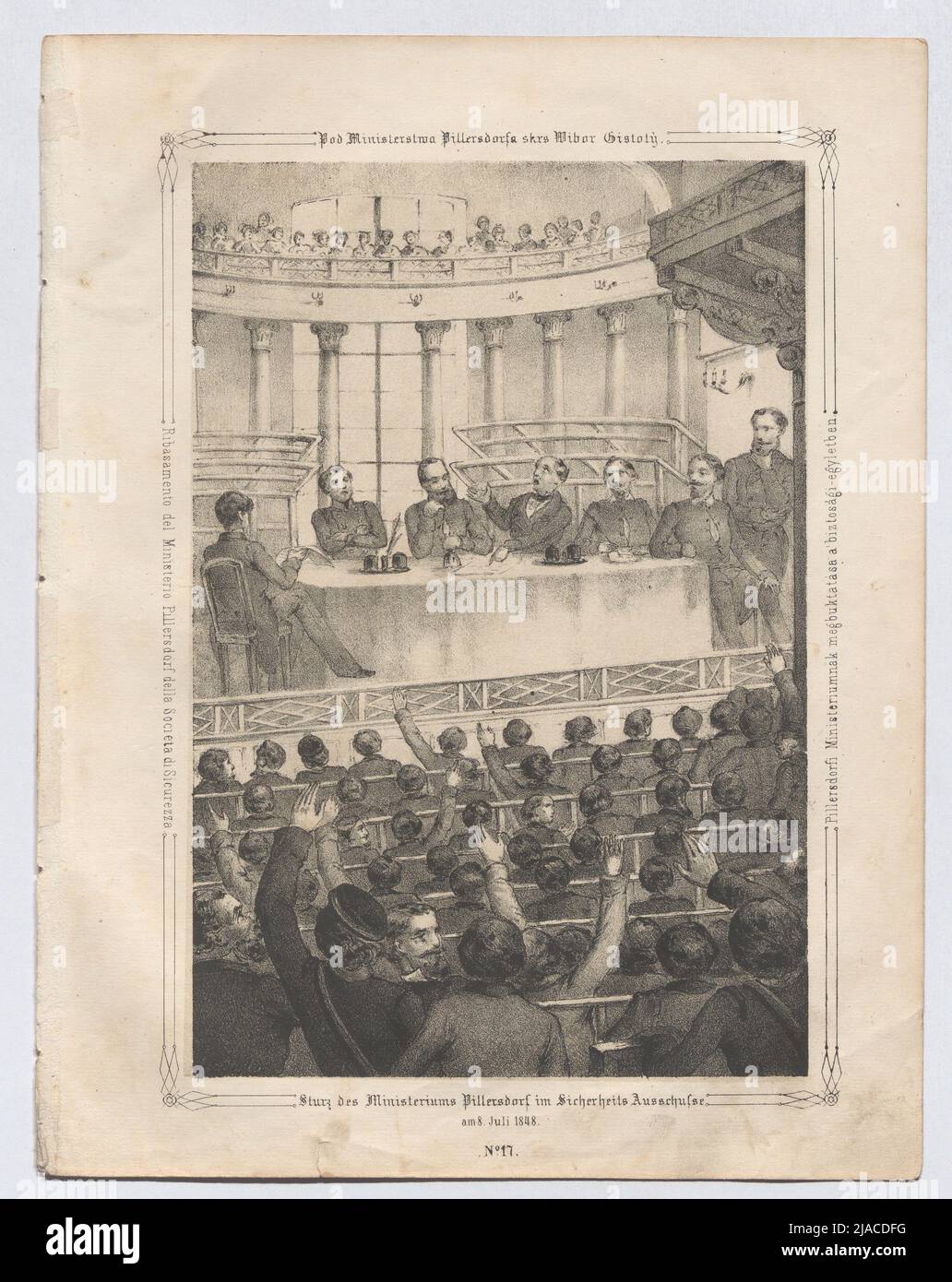 "Fall of the Ministry Pillersdorf in the security committee / on July 8 ...