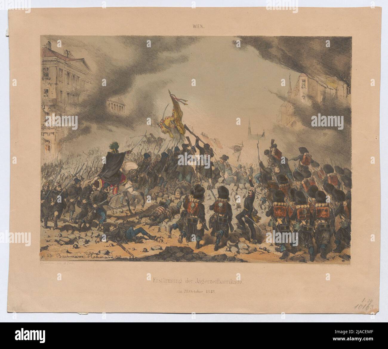 "Distribution of the hunter bridricade, / on October 28, 1848.". B ...