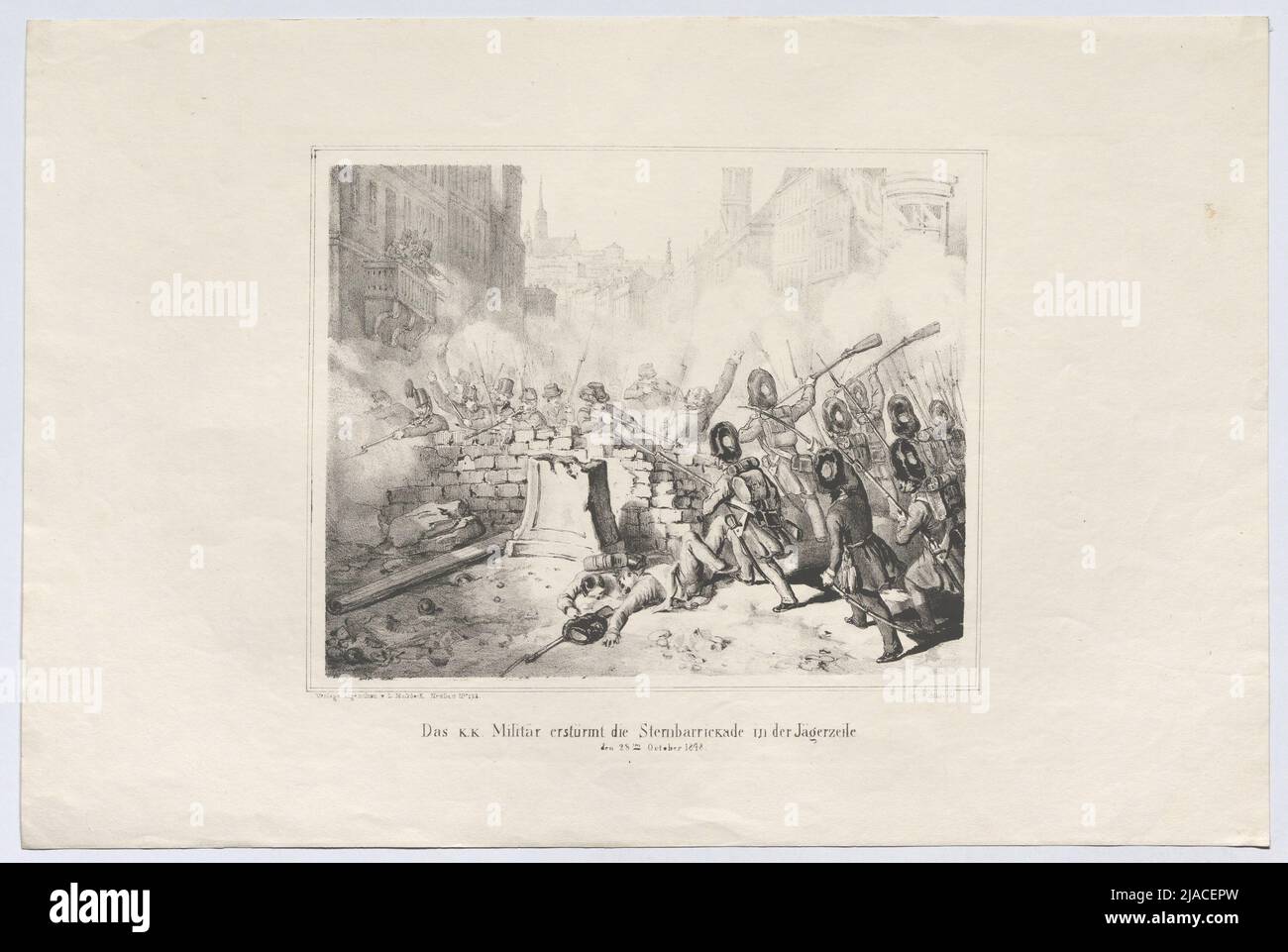 "The K.K. Military storms the star bar in the Jägerzeile / October 28 ...