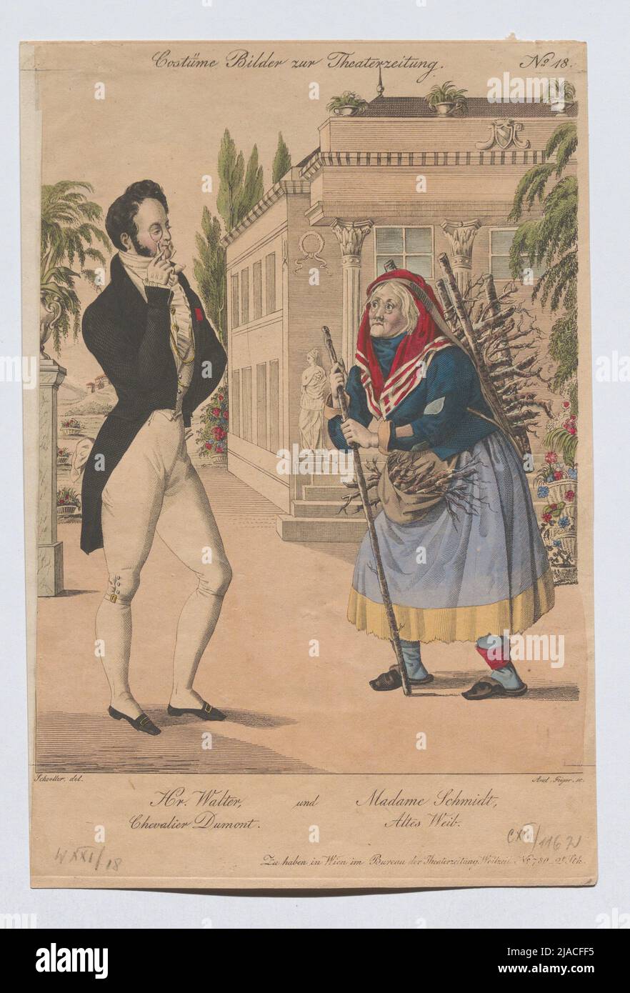 Mr. Walter as Chevalier Dumont and Madame Schmidt as an old woman ...