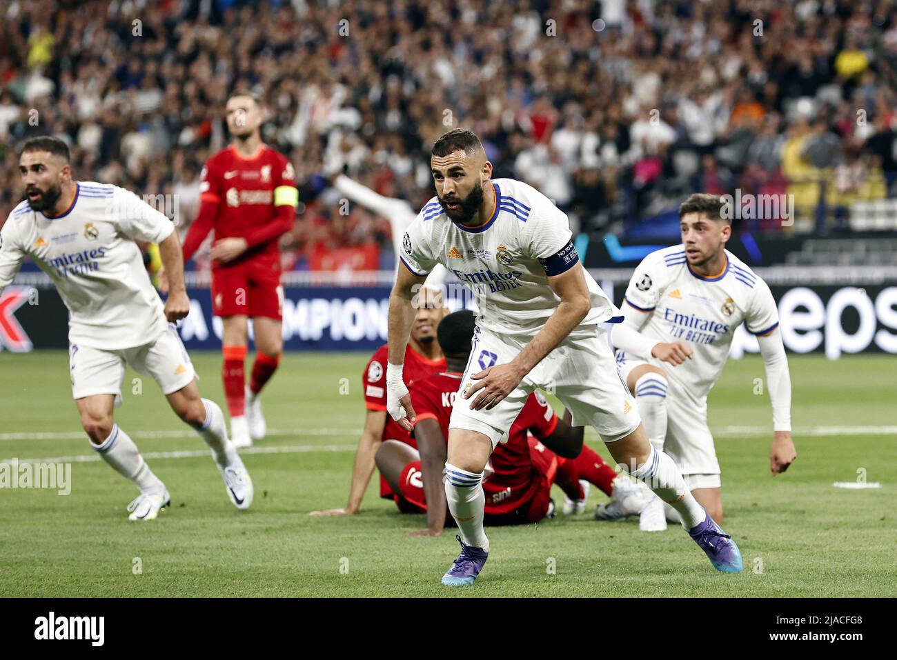 PARIS - (LR) Daniel Carvajal of Real Madrid, Jordan Henderson of ...