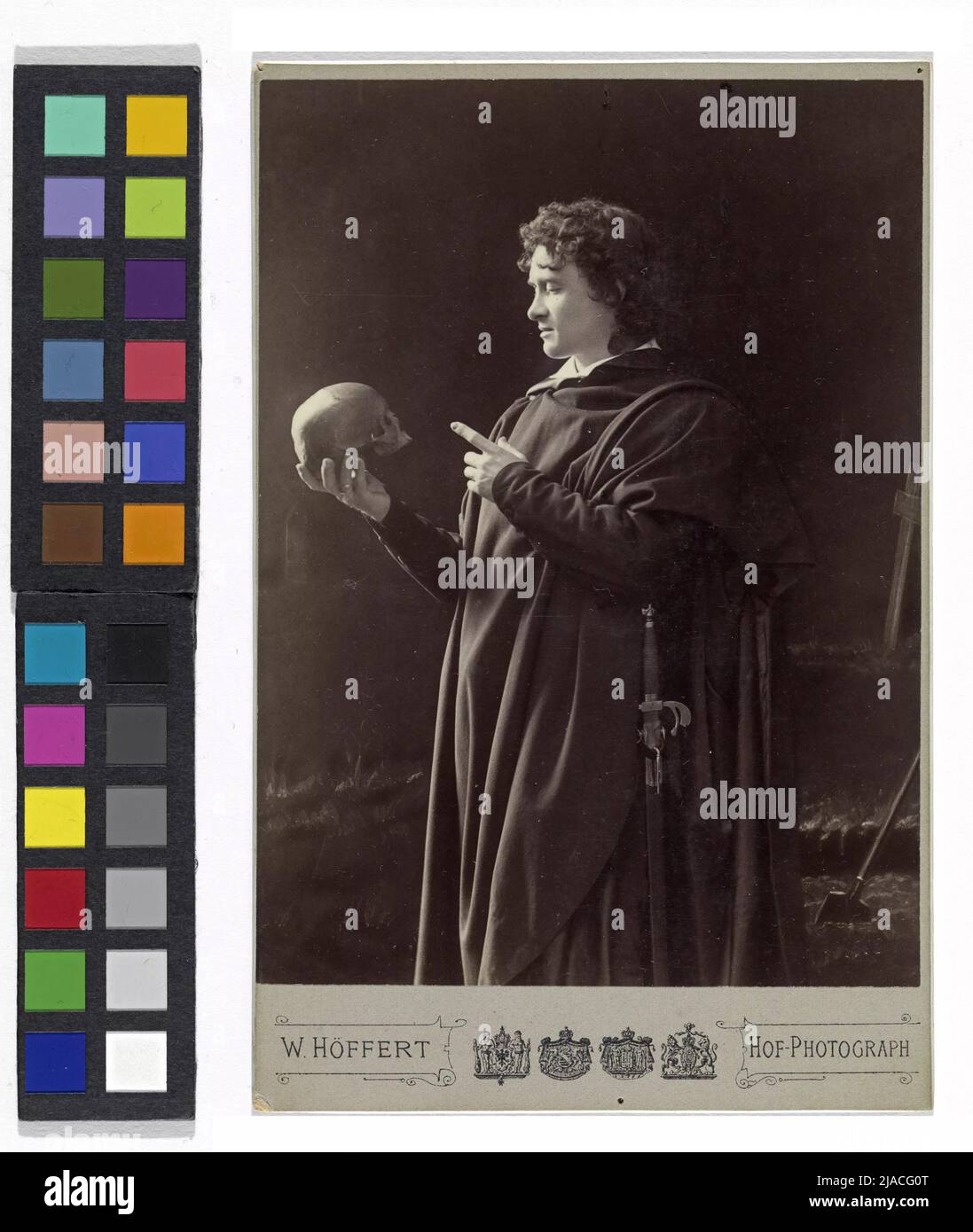 Rollenbild, Josef Kainz as "Hamlet" in "Hamlet". Wilhelm Höffert (1832 ...