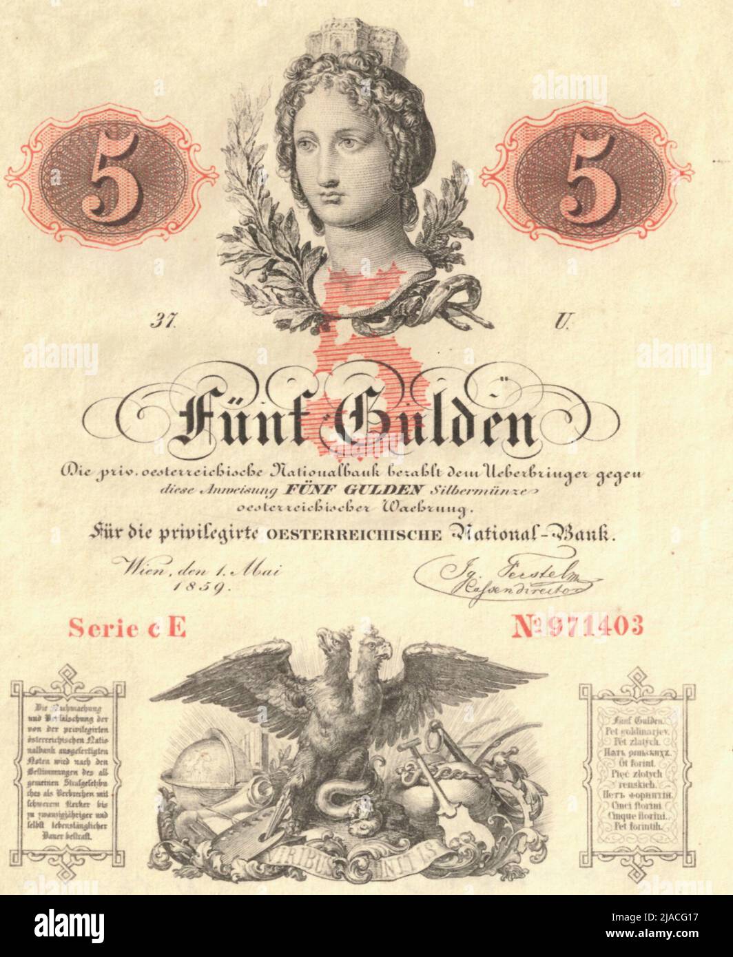 Instruction, 5 guilders. Peter Johann Nepomuk Geiger (1805-1880 ...