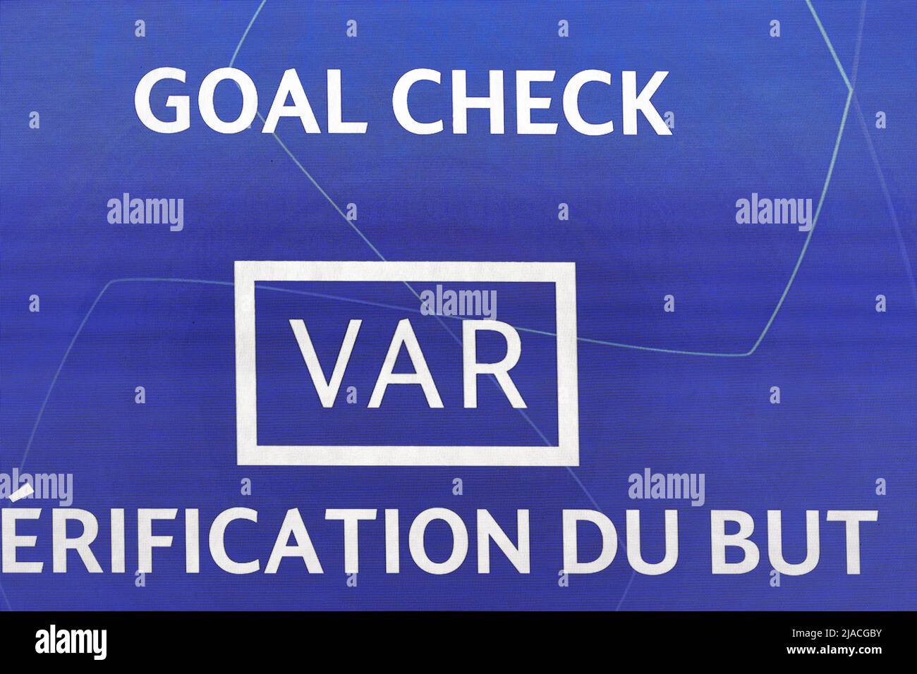 PARIS - video assistant referee (VAR) during the UEFA Champions League ...