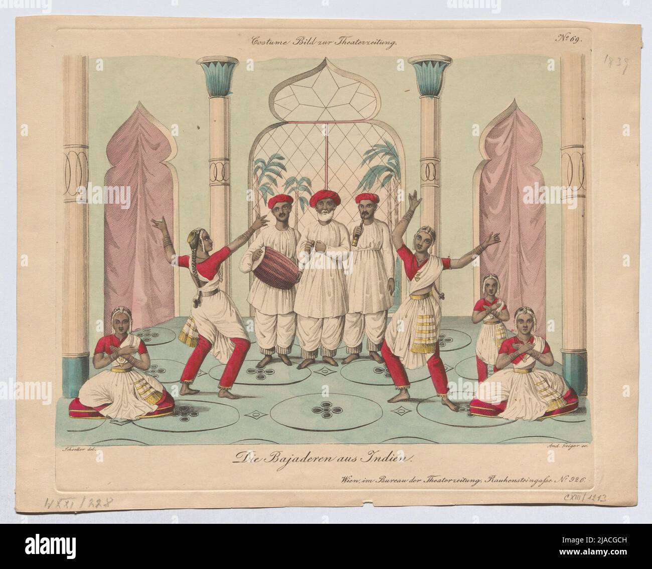 The Bajadenen from India (costume picture No. 69 for the theater newspaper). Andreas Geiger ...