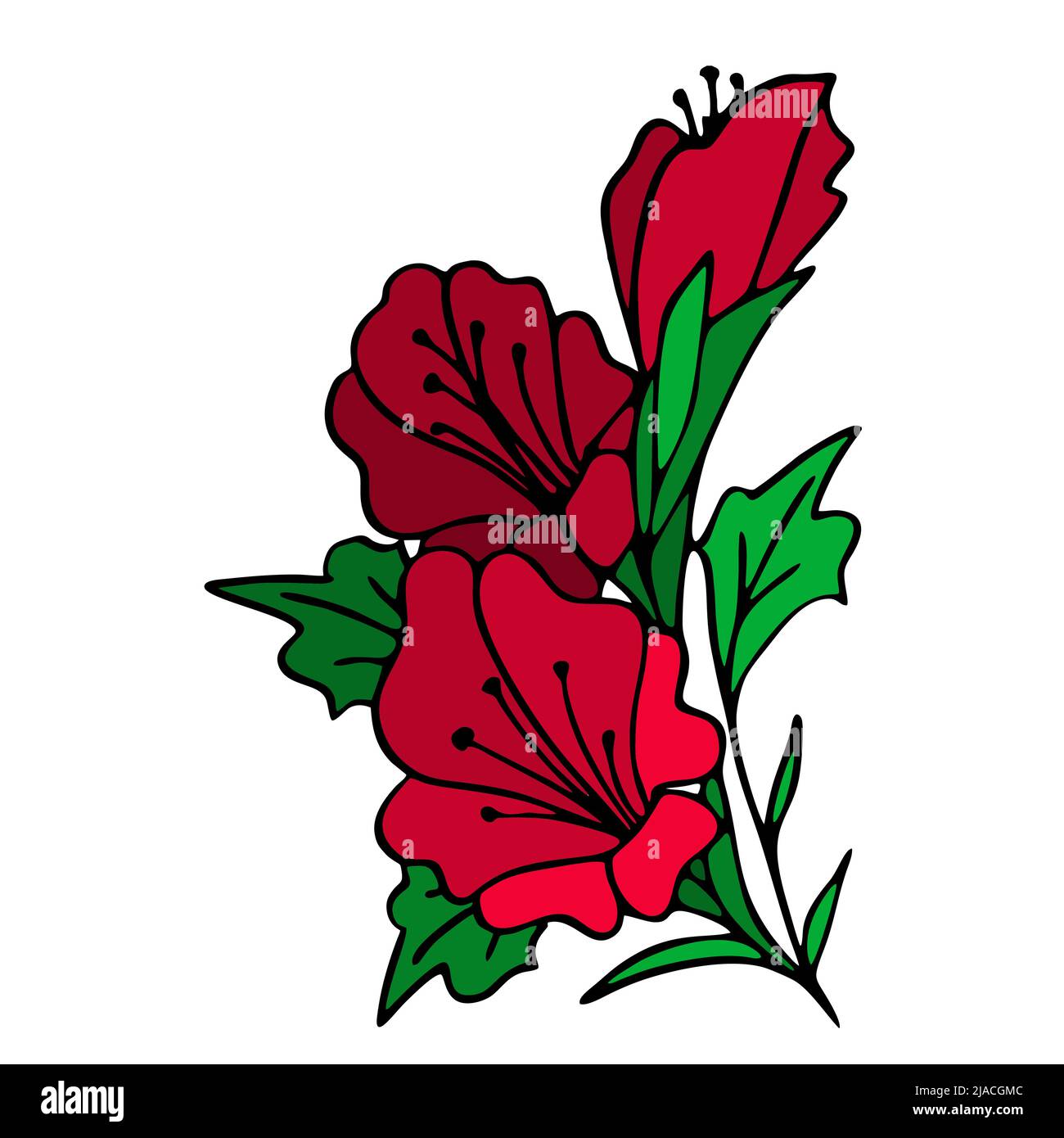 Bright flowers on wedding Stock Vector Images - Alamy