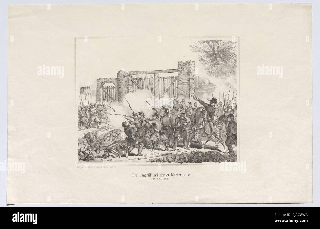 "The attack at St. Marxer Line / October 28, 1848.". Joseph Albrecht ...