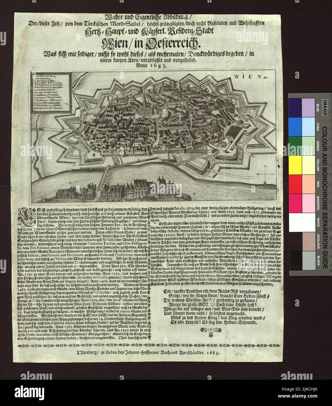 True and actual illustration ... ". View of the siege of Vienna 1683 ...