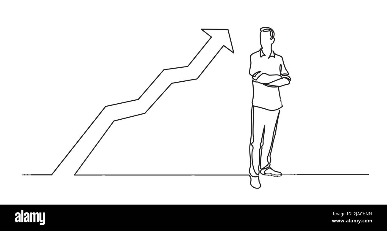 Business man growing graph Stock Vector Images - Alamy