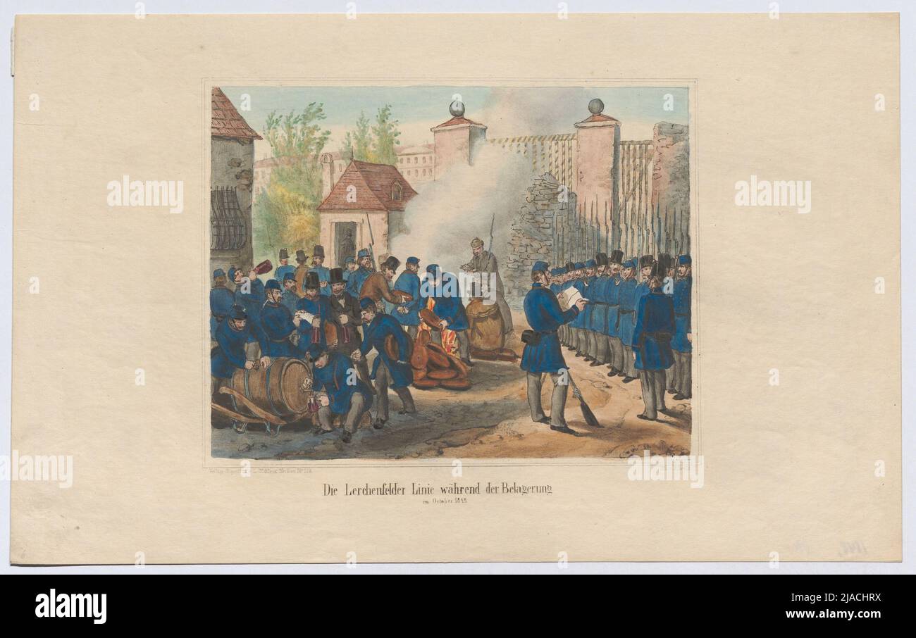 "The Lerchenfeld line during siege / in October 1848.". Joseph Albrecht ...