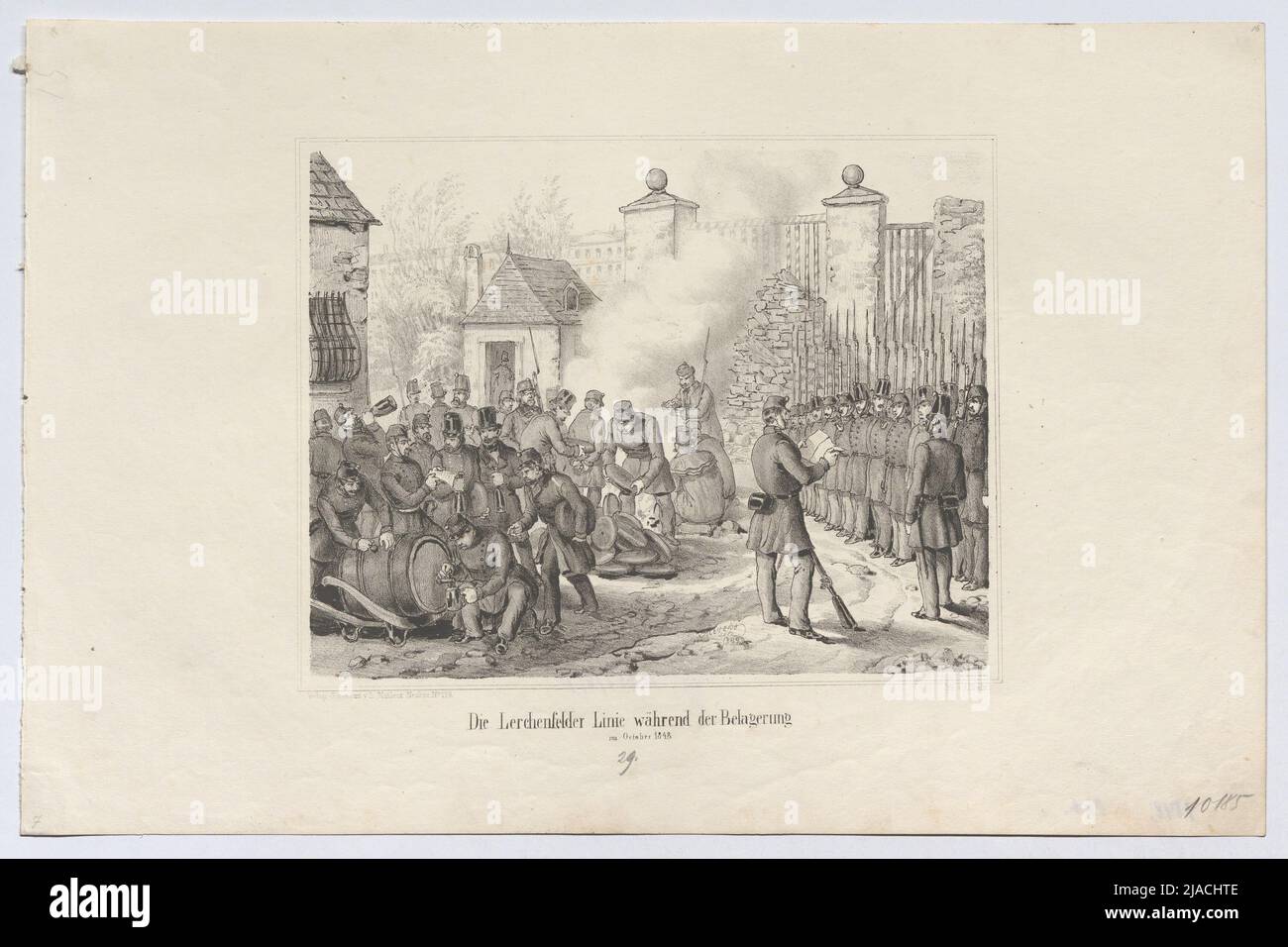 "The Lerchenfeld line during siege / in October 1848.". Joseph Albrecht ...