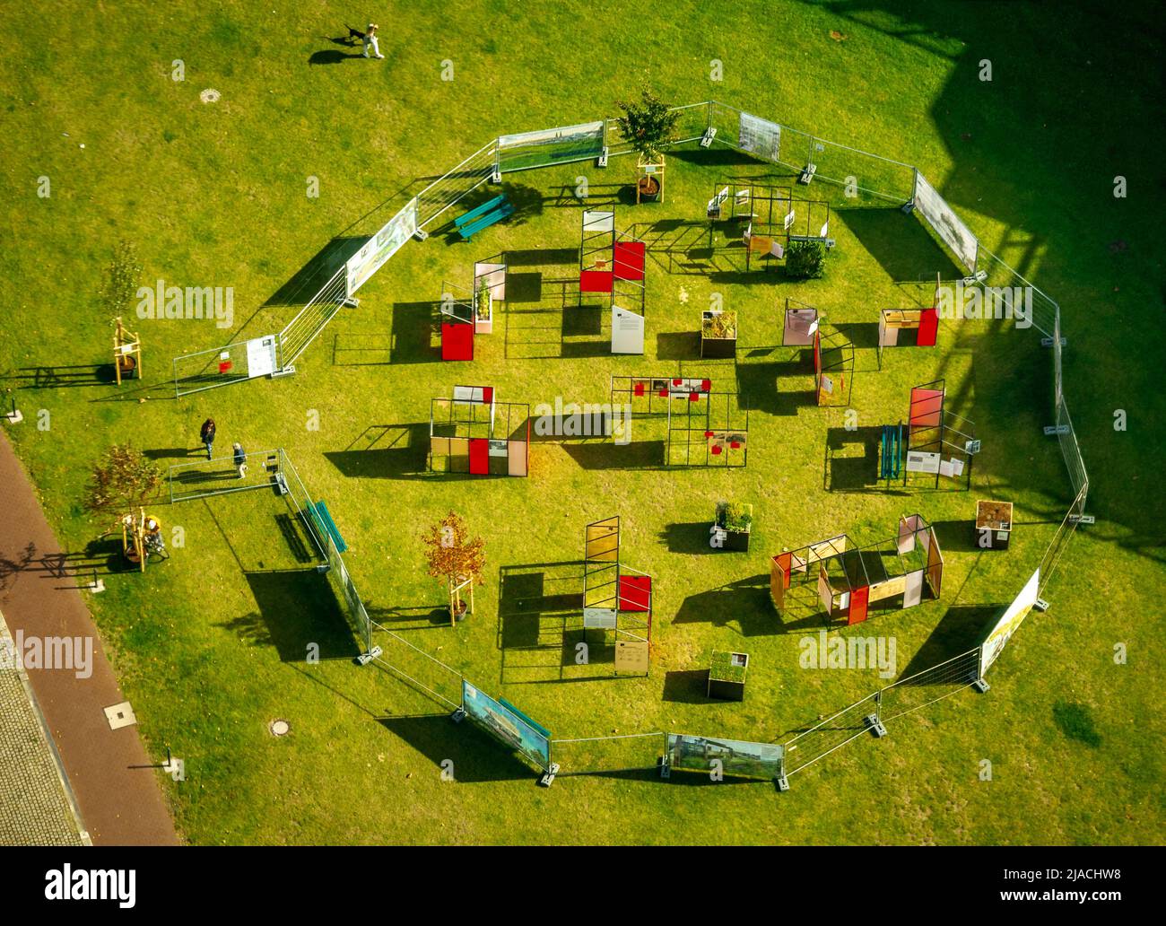 Aerial view of art exhibition Stock Photo - Alamy