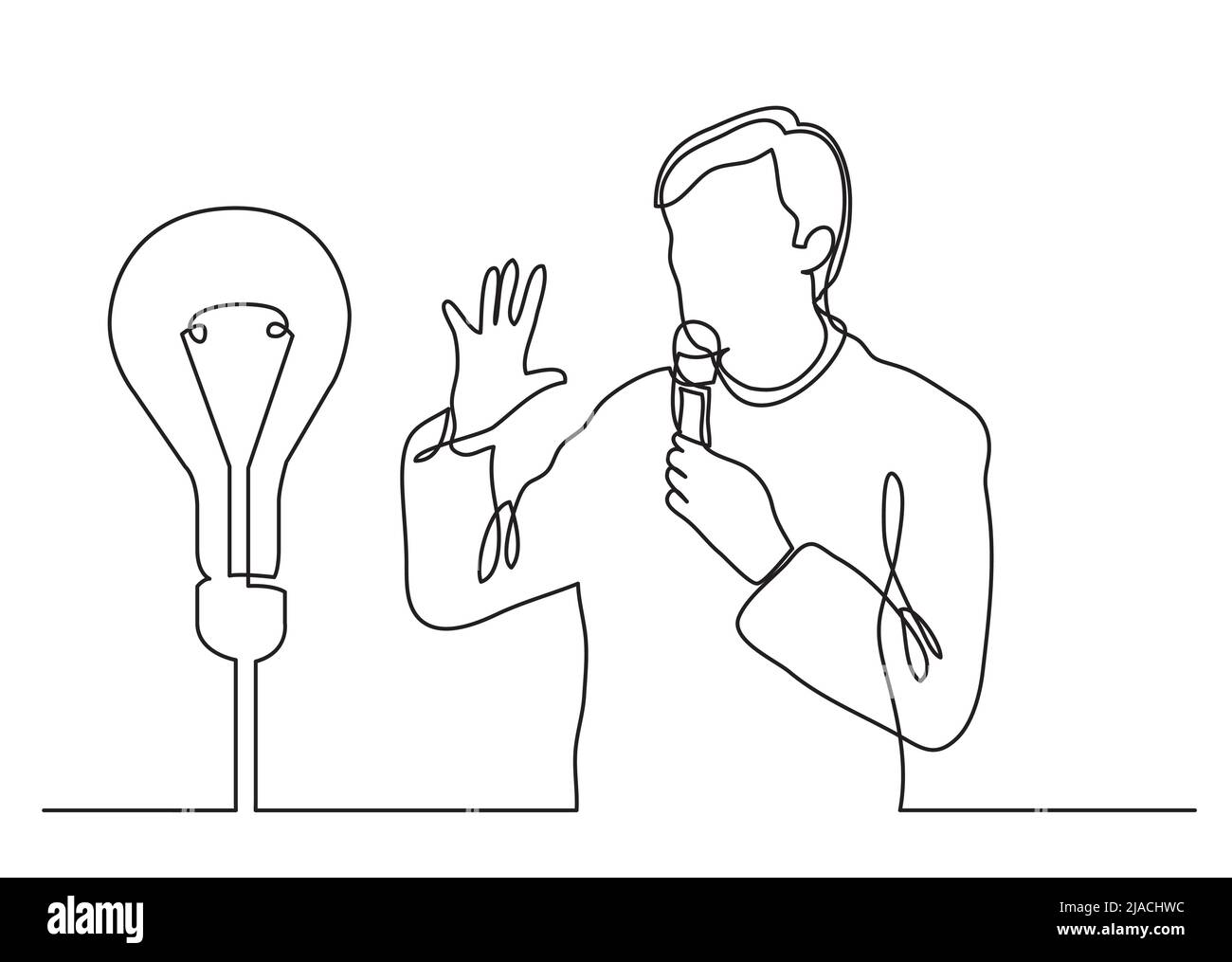 Speaking Presenter Stock Vector Images - Alamy