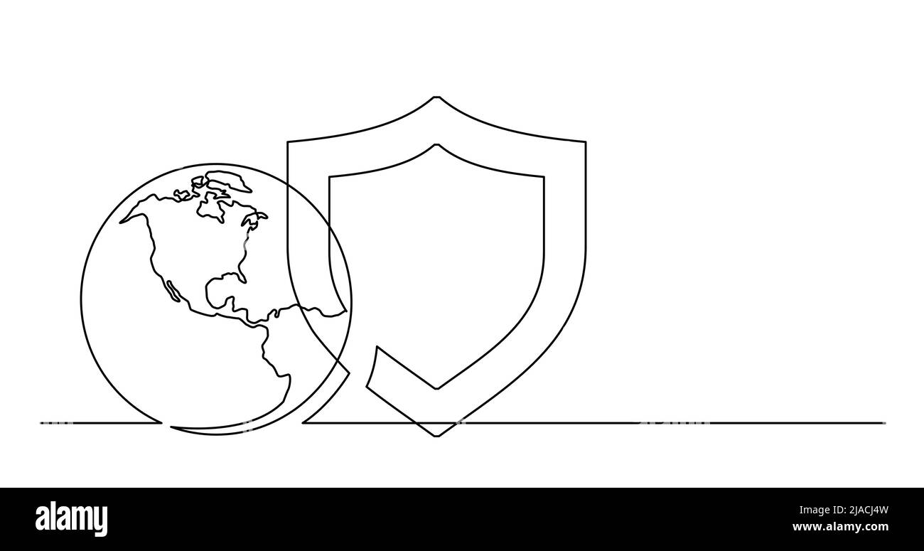 Earth shield icon Cut Out Stock Images & Pictures - Alamy