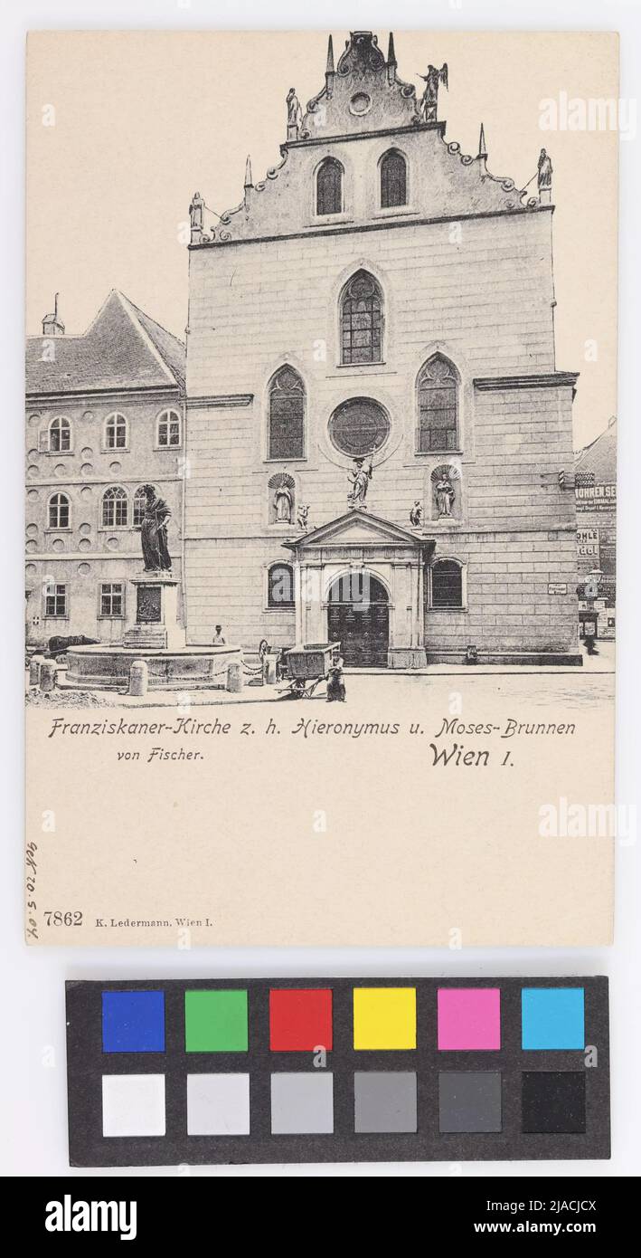 Franciscan church z. H. Hieronymus and Moses fountain from Fischer ...