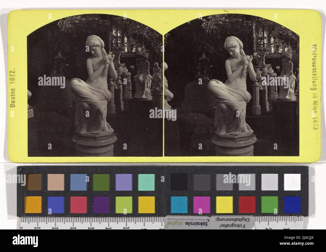 World Exhibition 1873: Sculpture in the Italian gallery (stereo ...