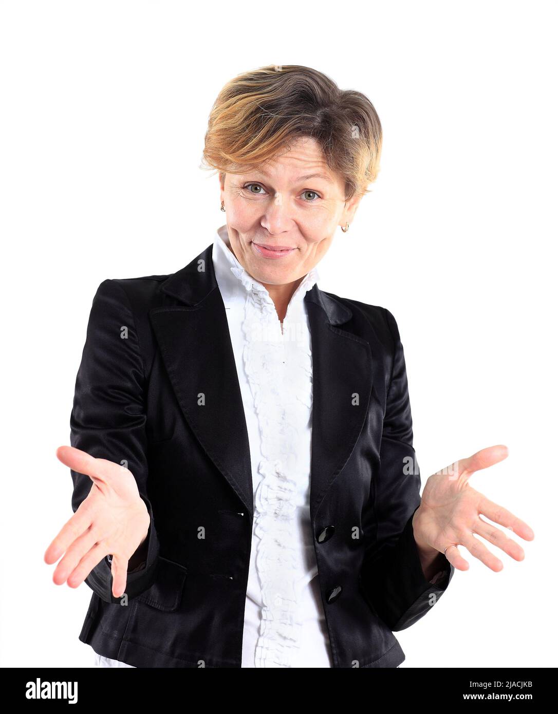 Charming blonde caucasian female Cut Out Stock Images & Pictures - Alamy