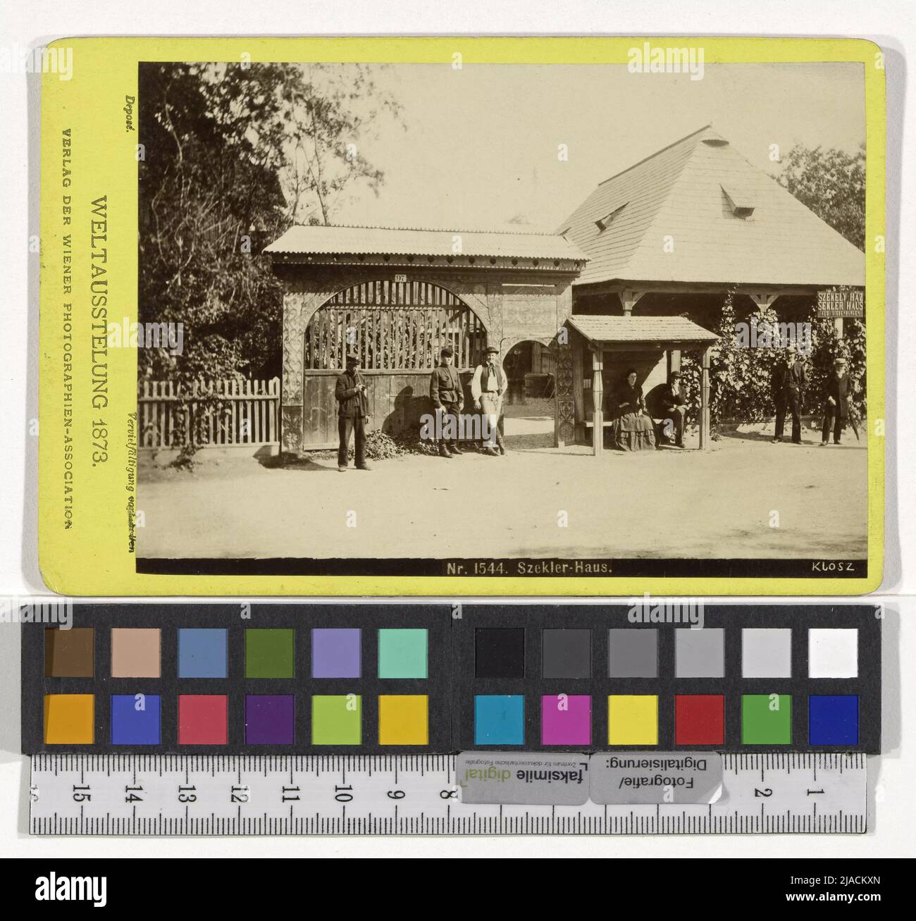 World exhibition 1873: Szekler farmhouse (No. 1544). György (Johann Justus Georg) Klösz (Kloess ...