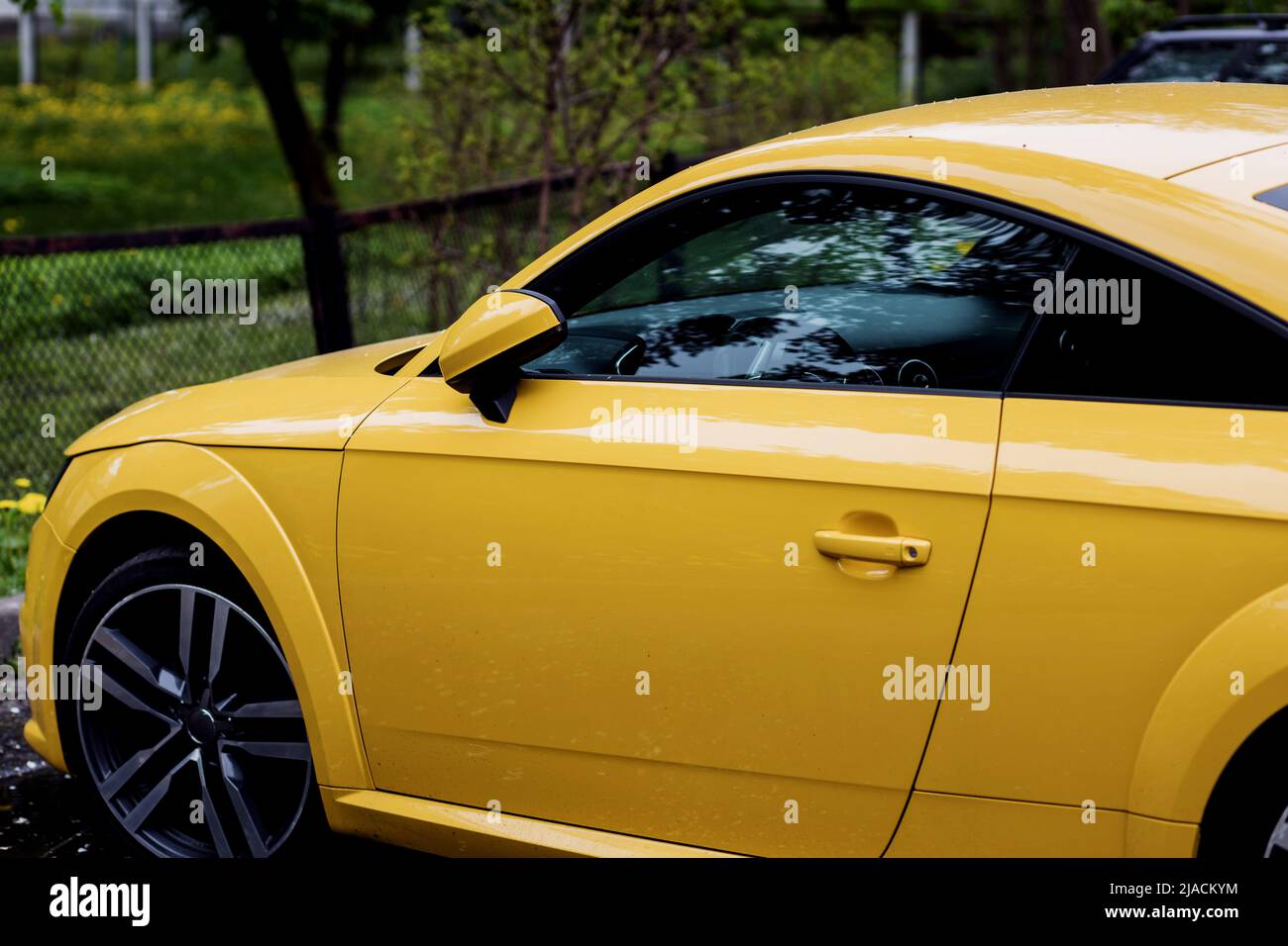 luxury yellow car. modern sportcar Stock Photo - Alamy