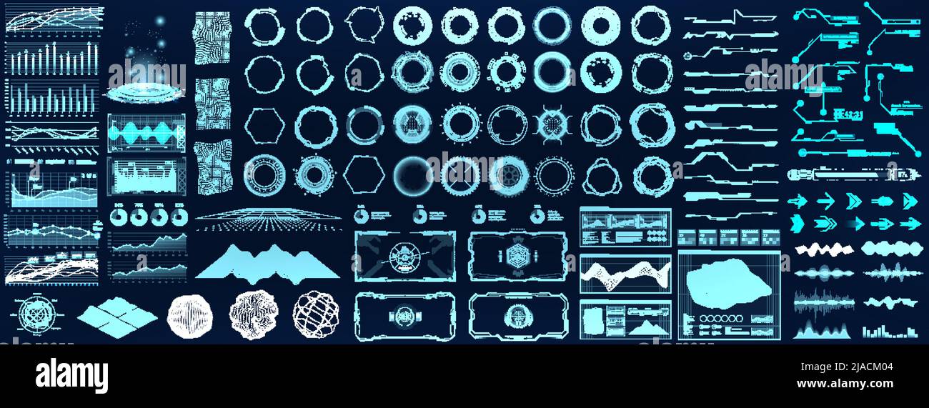Hi-tech elements HUD, UI, GUI. Vector collection futuristic user ... Hi-tech elements HUD, UI, GUI. Vector collection futuristic user ...