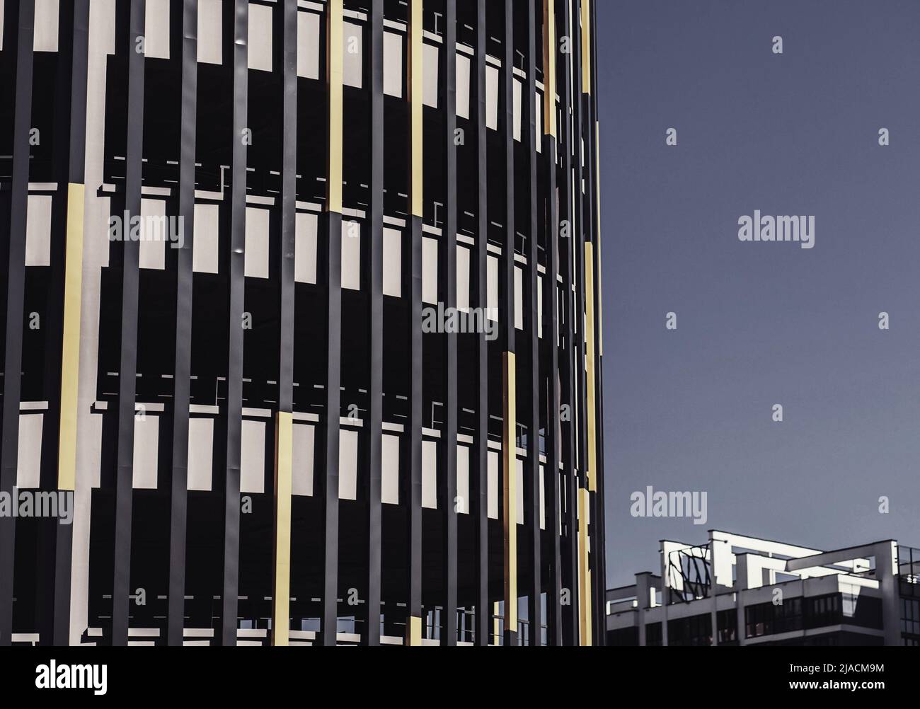 multi-level Parking for cars in the courtyard of a residential building ...