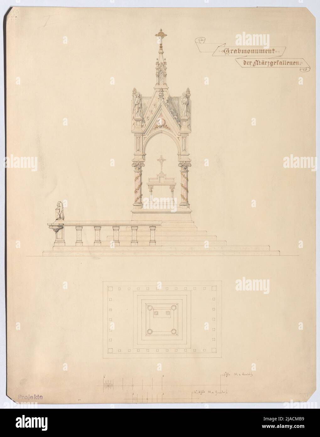 "Grave monument / the March fallen" (basic and tearing of a project ...