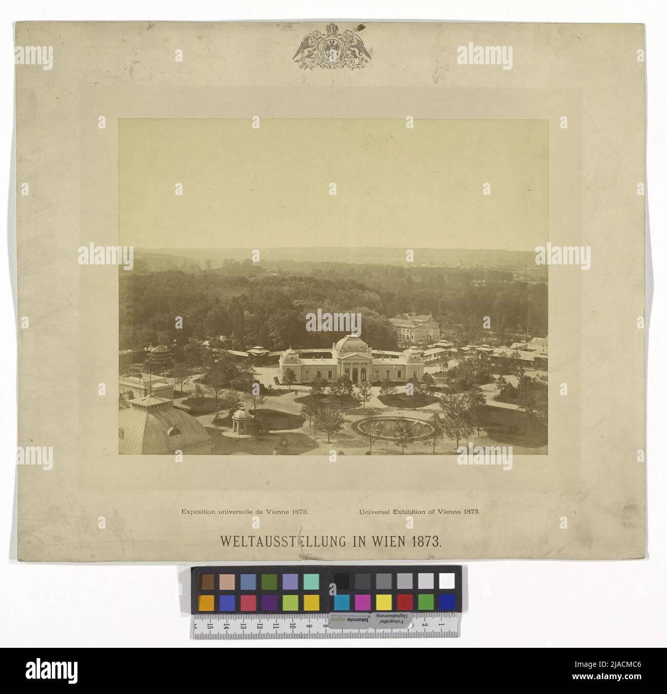 World exhibition 1873 - increased view of the imperial pavilion ...