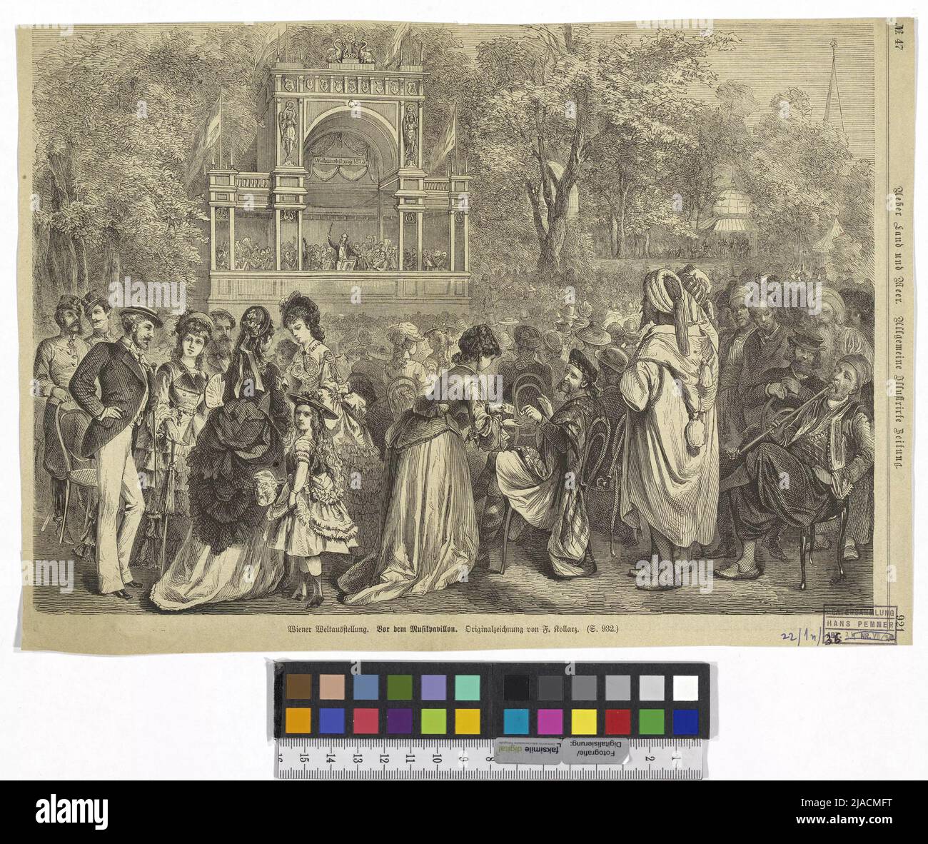 Wiener World Exhibition: Before the Music Pavilion. "(Illustration from ...