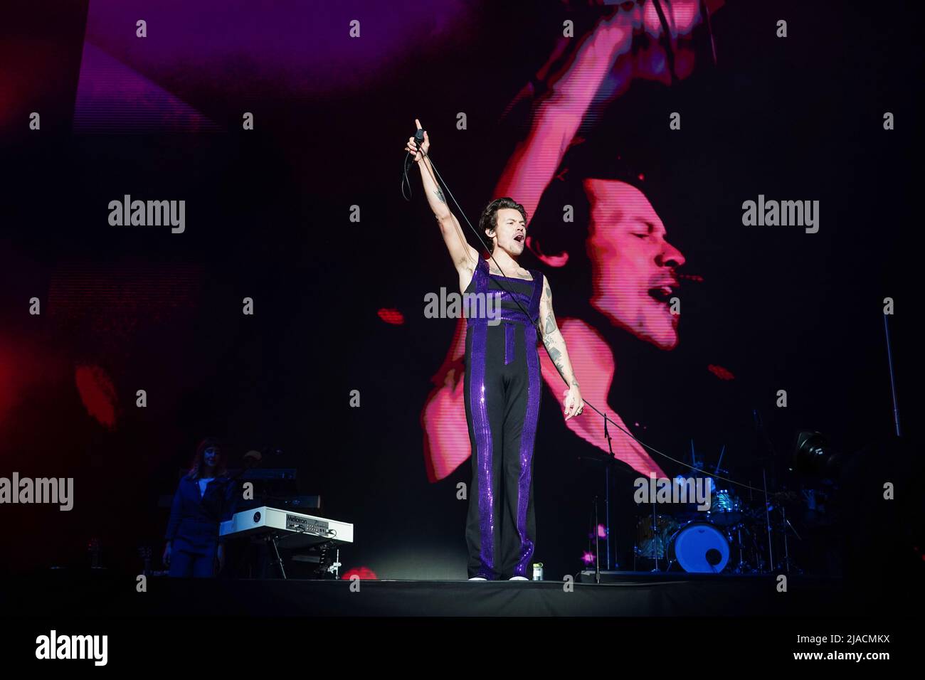 Harry Styles performing on the main stage during the BBC Radio 1's Big ...