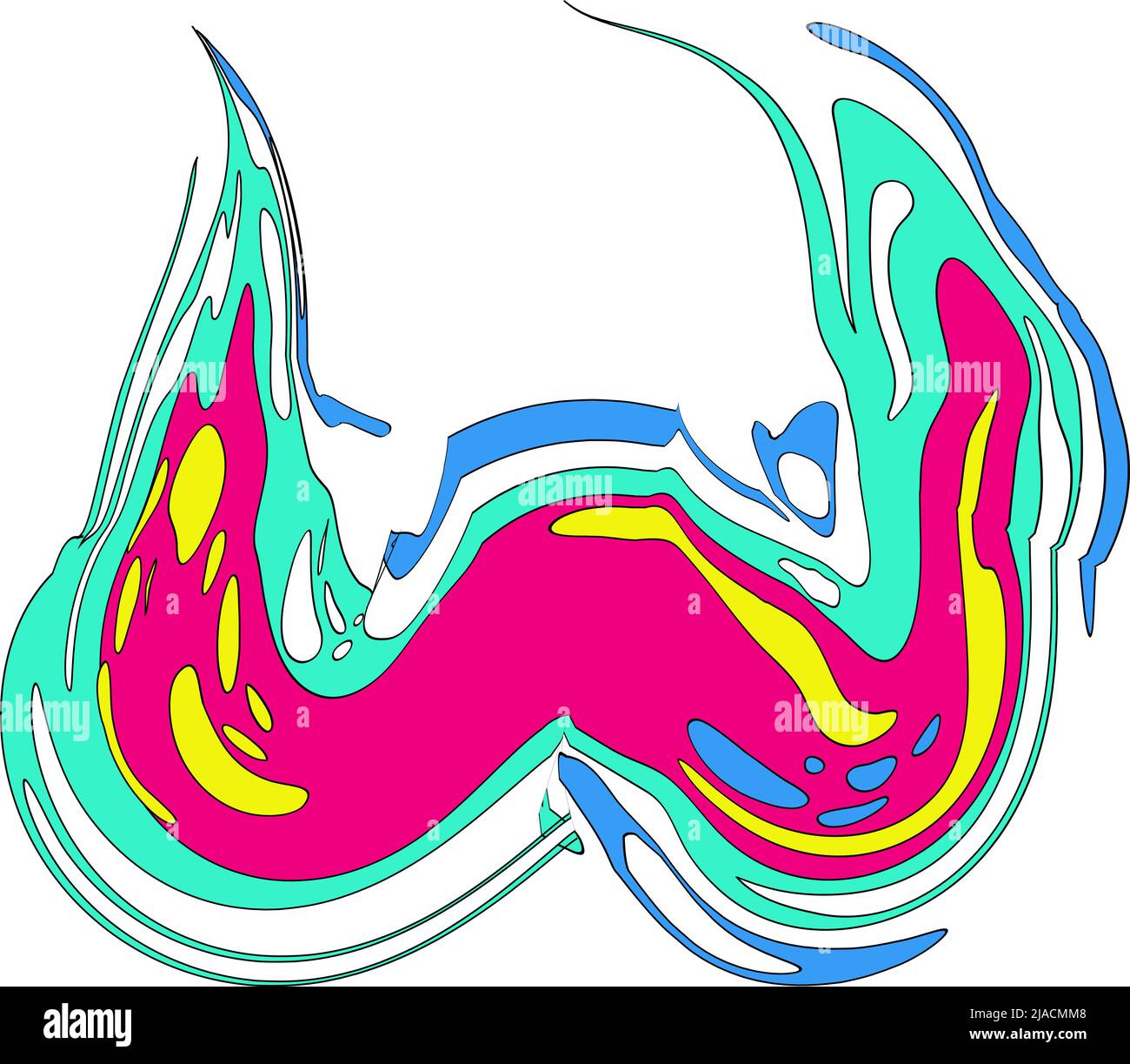 Color Liquid Wave flow element. Abstract colorful shape Stock Vector ...