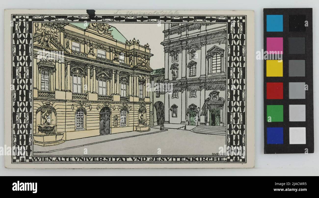 Postcard of Wiener Werkstätte No. 316: Vienna. Old university and ...