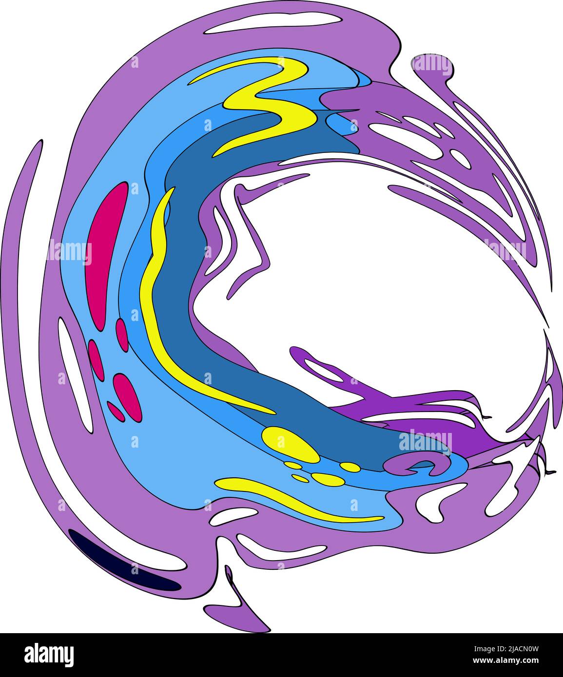 Color Liquid Wave flow element. Abstract colorful shape Stock Vector ...