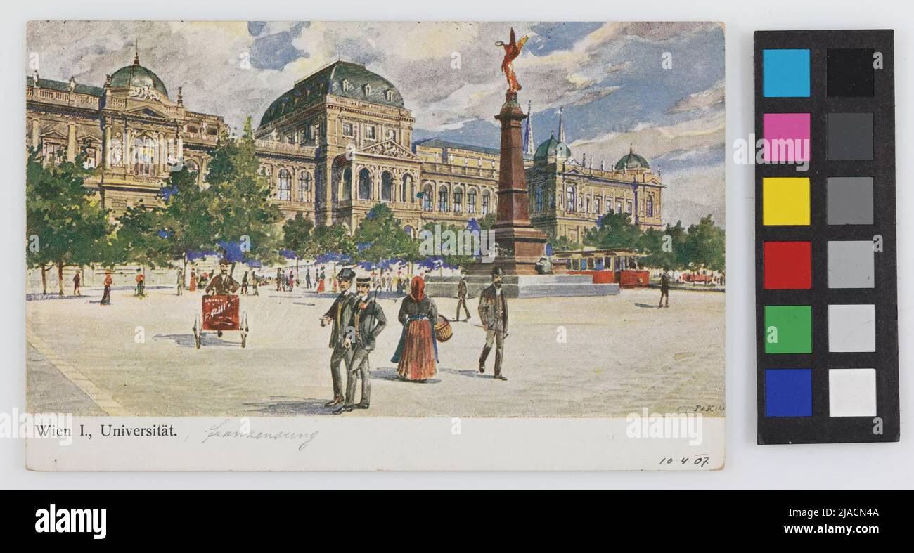 1st, University ring 1 - University, with Liebenbergdenkmal, postcard ...