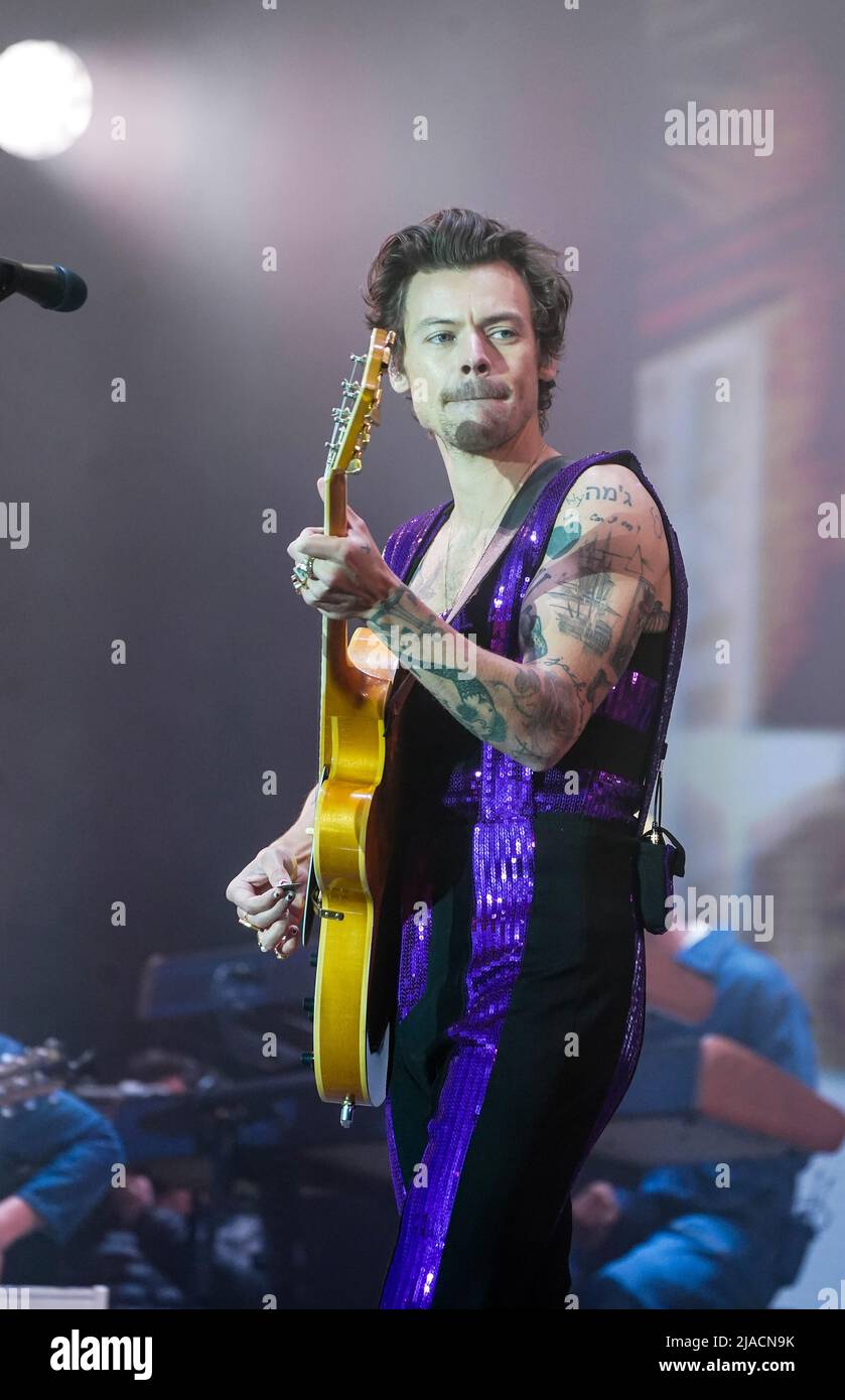 Harry Styles performing on the main stage during the BBC Radio 1's Big ...
